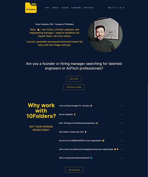 Best One Page Website Examples - Pixpa